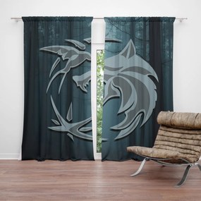 Sablio Závěs Zaklínač V lese: 2ks 140x250cm