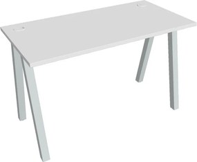 Kancelářský pracovní stůl Hobis UEA 1200, bílá RAL 9016, deskaakát