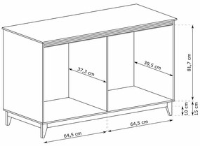 WINDSOR k | komoda W-3 | 135,5 cm | kašmír