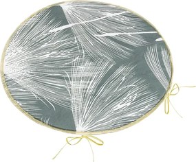 Bellatex Sedák Adéla kulatý hladký průměr 40 cm Chmýří Šedá,Bílá