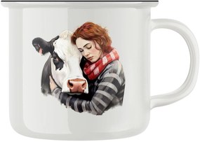 Keramický retro hrnek "Zvíře je kámoš, né žrádlo", Keramický retro 400 ml
