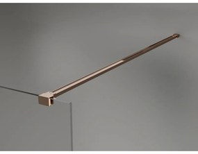 Mexen, Mexen Kioto-X sprchová stěna 110 x 200 cm, matná 10 mm, růžové zlato - 800-110-101-60-30-X