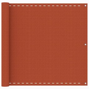 Balkónová zástěna oranžová 90 x 500 cm HDPE - Default Title
