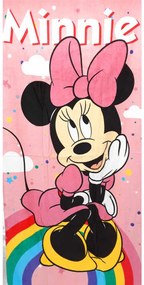 Setino Plážová osuška růžová Minnie 70 x 140 cm
