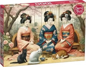 CHERRY PAZZI Puzzle Jarní čaj / 1000 dílků / 70 x 50 cm