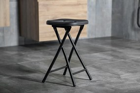 Sapho, Koupelnová židle, 26x45,5x26 cm, černá