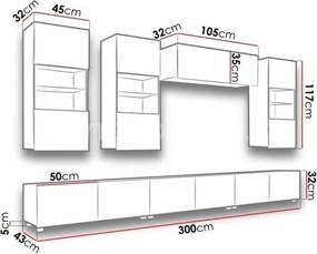 Obývací stěna KALABRINI XI