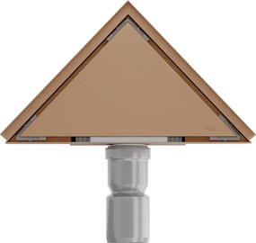 Mexen Flat-T, bodová podlahová vpusť 20 cm, měděná matná, 1C10320