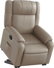 Zvedací polohovací křeslo cappuccino umělá kůže 3205156