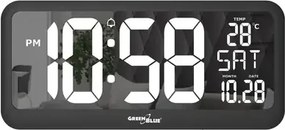 Maclean Digitální hodiny s teploměrem černé / Hodiny s teploměrem / 37