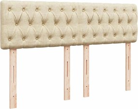 Box spring postel s matrací krémová 140x190 cm textil 3287075