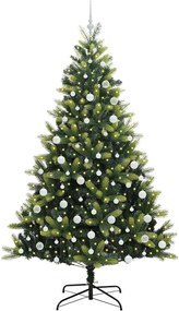 Umělý skládací vánoční stromeček 300 LED Zelená 210 cm PVC a PE 3396003