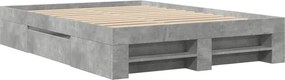 Rám postele betonově šedý 135 x 190 cm kompozitní dřevo 3295509