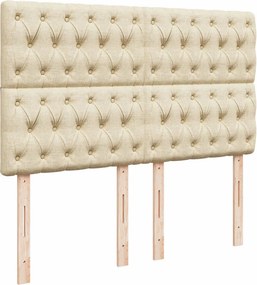 Box spring postel s matrací krémová 140x200 cm textil 3292823