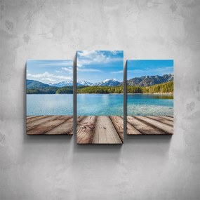 3-dílný obraz - Jezero z mola - PopyDesign