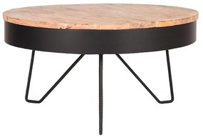 LABEL51 konferenční stolek SARAN černý ø80 cm Color: Black YS-22.080