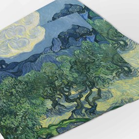 Lenbutik Lněné prostírání 48x32 Vincent Van Gogh Olivové stromy / Olive trees