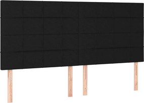 Box spring postel s matrací černá 180x200 cm textil 3137175