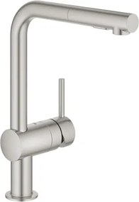 Grohe Minta dřezová baterie s vytahovací sprškou supersteel 30274dc0 G30274DC0