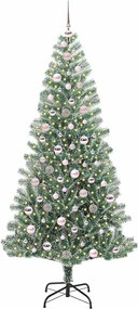 Umělý vánoční stromeček se sněhem a LED osvětlením 210 cm 3396826