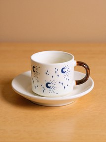 Sinsay - Šálek na espresso s podšálkem - bílá
