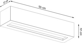 Sollux Lighting Nástěnné svítidlo VEGA 50 beton
