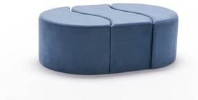 Atelier del Sofa Taburet Alya Puf - Blue, Modrá