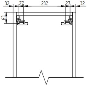 Mereo Mailo koupelnová skříňka 170 cm vysoká dub CN524LPB