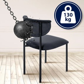 Konferenční židle Gambell samet – černá