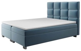 MARS KANADA 140x200 moderní boxspring postel s úložným prostorem modrá 140 x 116 x 213 cm