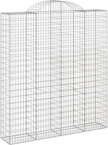 Klenutý gabionový koš 200 x 50 x 220/240 cm pozinkované železo 153501