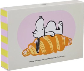 PEANUTS Talířek na šperky oválný Snoopy a croissant 15 x 10 cm