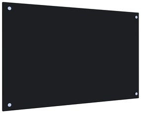 vidaXL Kuchyňský panel černý 80 x 50 cm tvrzené sklo