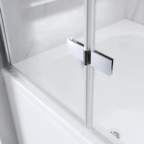 BPS-koupelny Trojdílná vanová zástěna HYD-KPE-1203 120x140 chrom/transparent