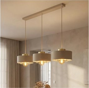 Brilagi - Lustr na lanku SPRING 3xE27/60W/230V béžová/zlatá