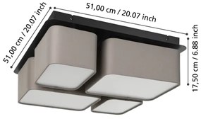 Eglo 900524 - Stropní svítidlo MORDAZO 4xE27/28W/230V
