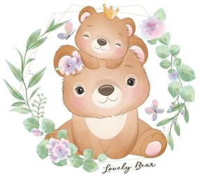 Plakát Medvídci v květinách