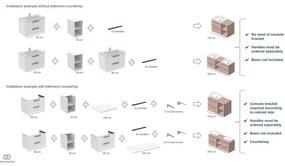 Bílá závěsná skříňka pod umyvadlo 60x63 cm i.Life B – Ideal Standard