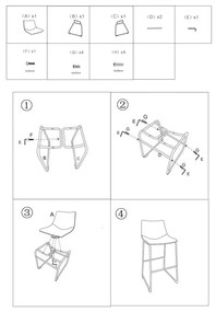 Hnědá barová židle Mauro Ferretti Metropolitan