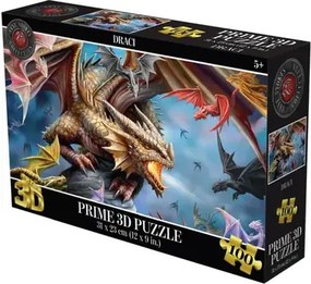 Puzzle 3D Draci / 100 dílků / 31 x 23 cm / od 5 let