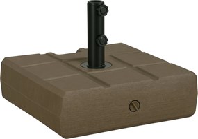 Plnitelný základ pro slunečník Outsunny s integrovanou rukojetí a bočním otvorem, HDPE stojan na slunečníky, pro slunečníkové tyče o průměru Ø28/38/48