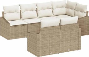 Set pohovek 7 ks Béžová polyratan 3346761