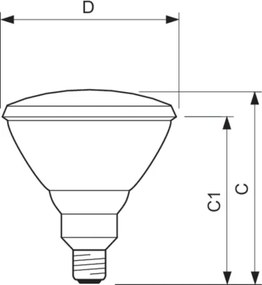 Infražárovka IR Philips 175C PAR 38 E27