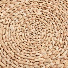 HOMCOM Taburet s úložným prostorem Taburet na nohy s úložným boxem, odnímatelné víko, slaměný ratan, khaki, Ø43x43cm| Aosom