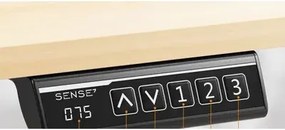 SENSE7 NOJO LIGHT Pracovní stůl bílá-borovice / elektricky nastaviteln