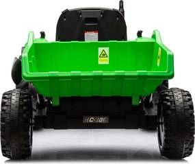LEAN CARS Akumulátorový traktor HC-306 s přívěsem, světle zelený, 24 V