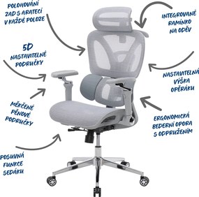 Autronic Kancelářská židle KA-B2363 Barva potahu: Černá