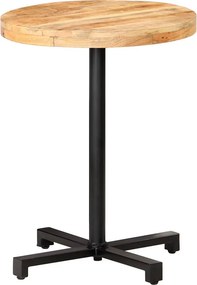 Bistro stůl kulatý Ø 60 x 75 cm hrubé mangovníkové dřevo 320265