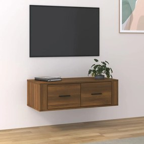 Závěsná TV skříňka hnědý dub 80 x 36 x 25 cm kompozitní dřevo