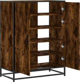 Botník kouřový dub 75 x 38 x 97,5 cm kompozitní dřevo a kov 3300867